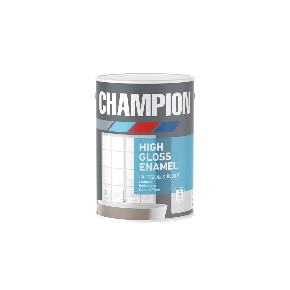 Champion High Gloss Enamel Dark Brown 5l, CHAMPION - Cashbuild