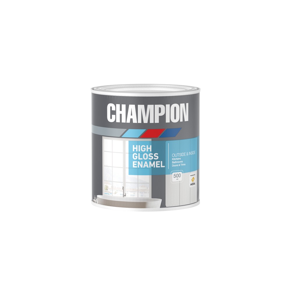 Champion High Gloss Enamel Cream 500ml, HOUSE BRAND - Cashbuild