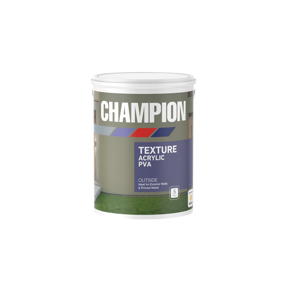 Champion Texture PVA Winters Grey 5l, CHAMPION - Cashbuild