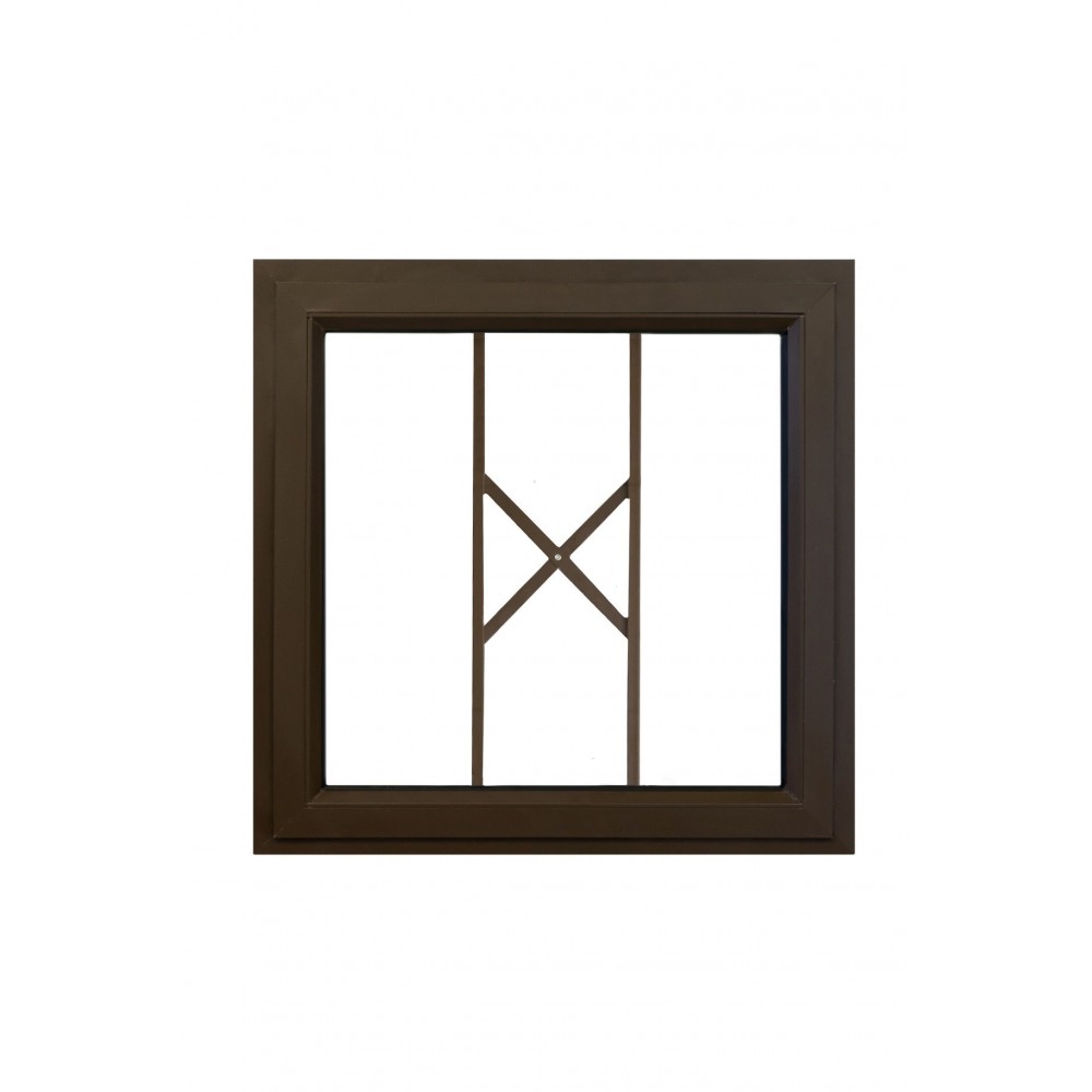 Window Frame Aluminium 28-Pt66 Bronze And Burglar Bar Clear, - Cashbuild