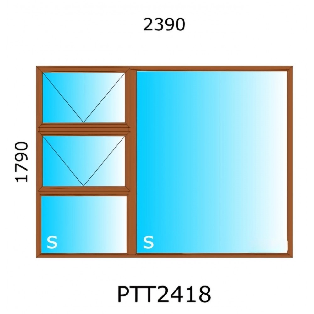 Window Frame Aluminium Ptt1512 Natural Clear Right Hand, HARPER - Cashbuild