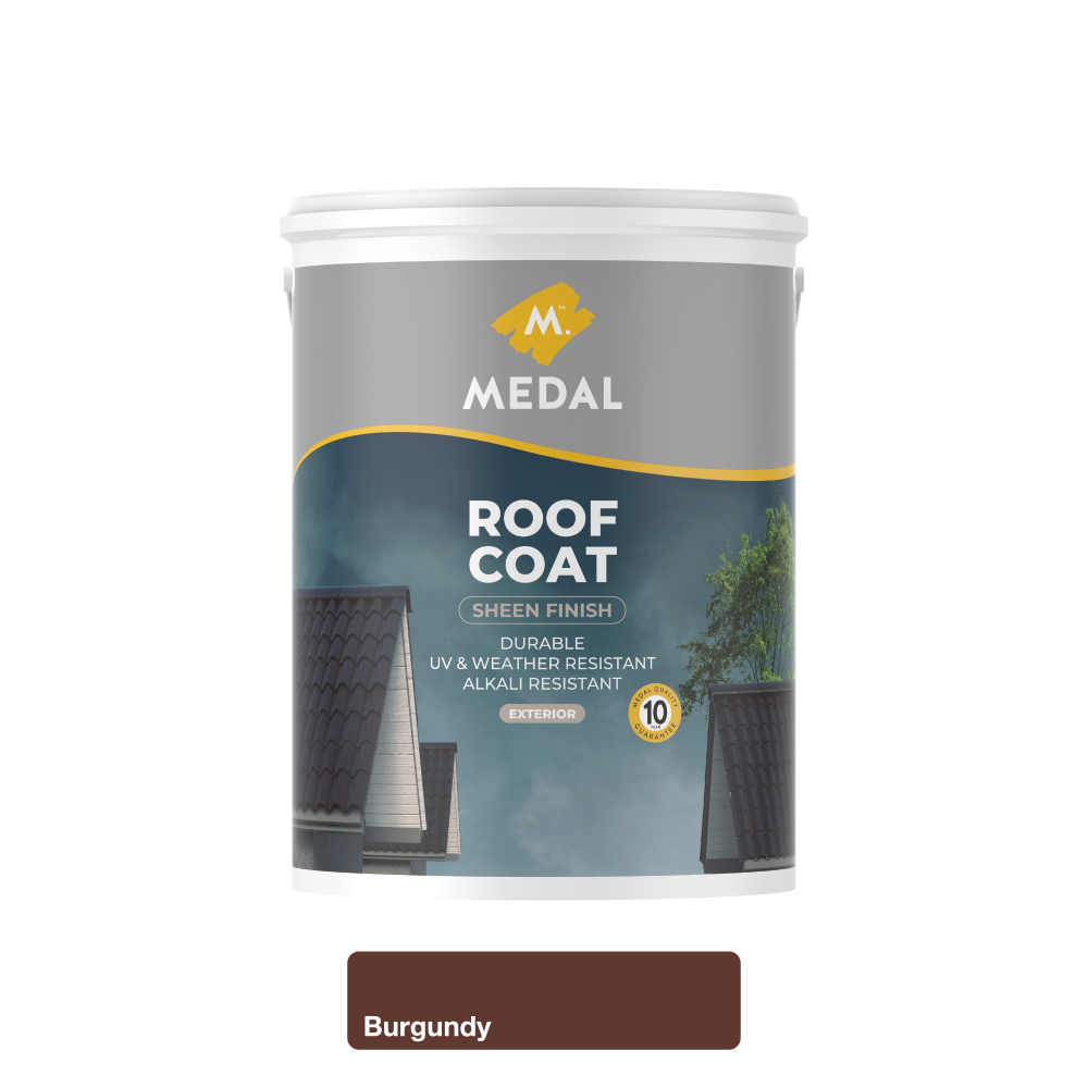 Medal Roof Coat Sheen Burgundy 5l, MEDAL - Cashbuild