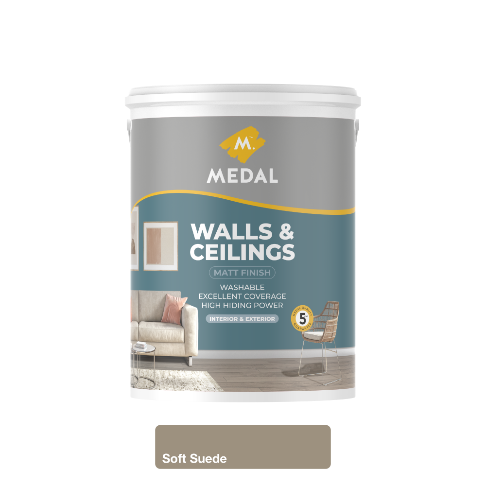 Medal Walls & Ceilings Acrylic PVA Soft Suede 5l, MEDAL - Cashbuild