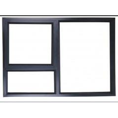 Window Frame Aluminium Pt159 Charcoal Clear Left Hand, I-BUILD - Cashbuild