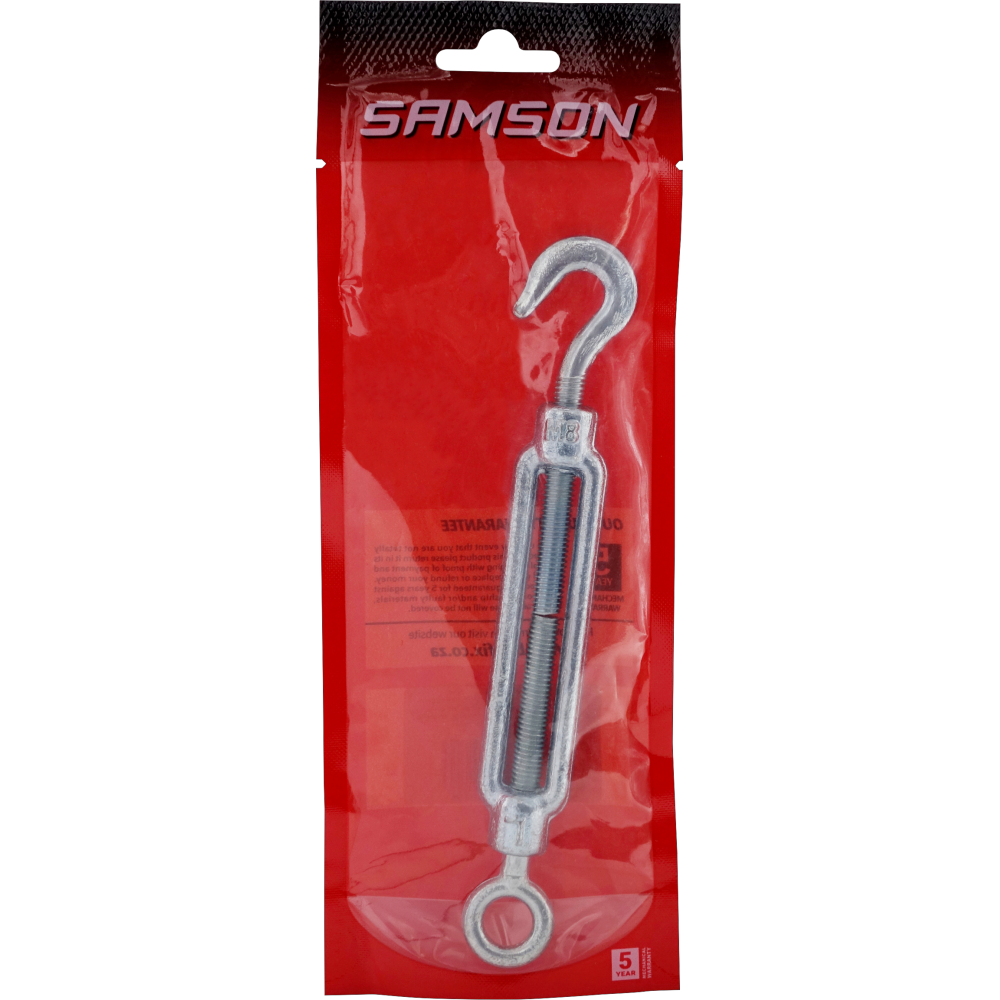 Samson Turnbuckle Hook & Eye M8, - Cashbuild
