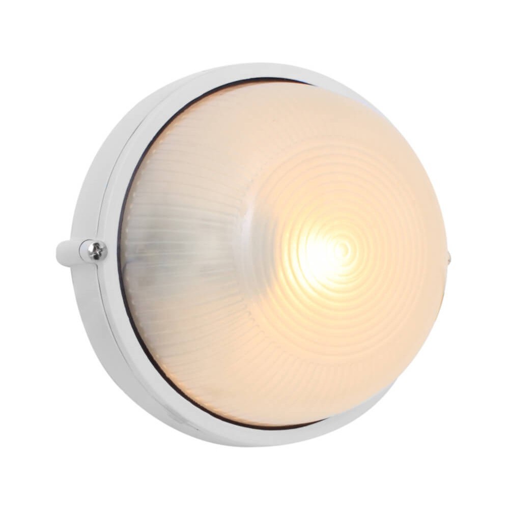 Bulkhead SABS Plain Round White 42w, EUROLUX - Cashbuild