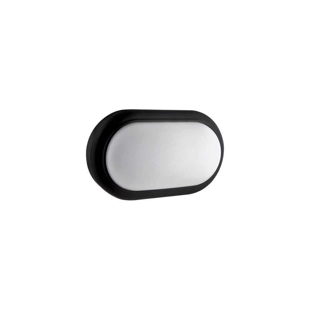 LED Oval Bulkhead 221mm Black 1x15w, EUROLUX (PTY) LTD - Cashbuild