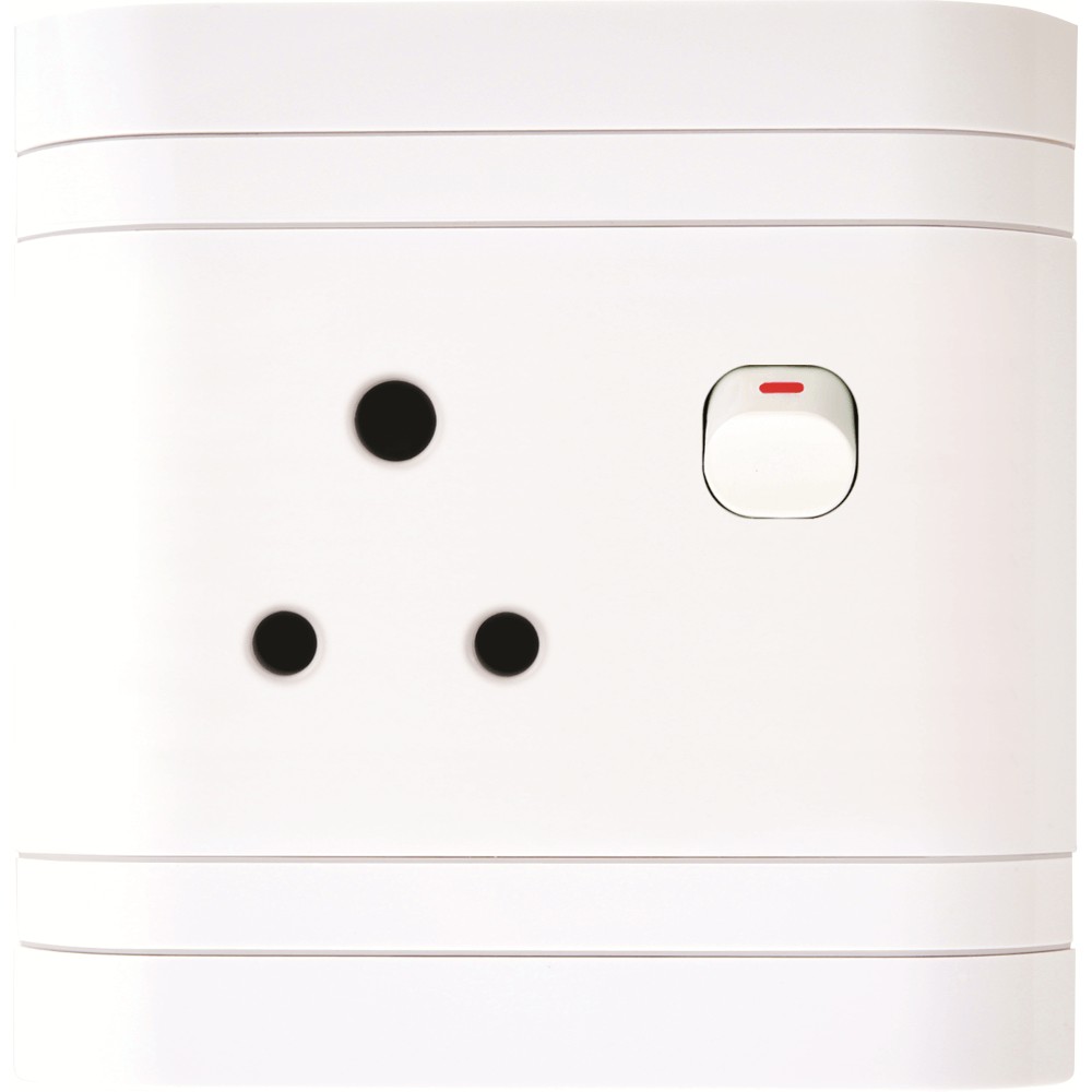 Crabtree SABS Twin Switchplug 100x100, - Cashbuild