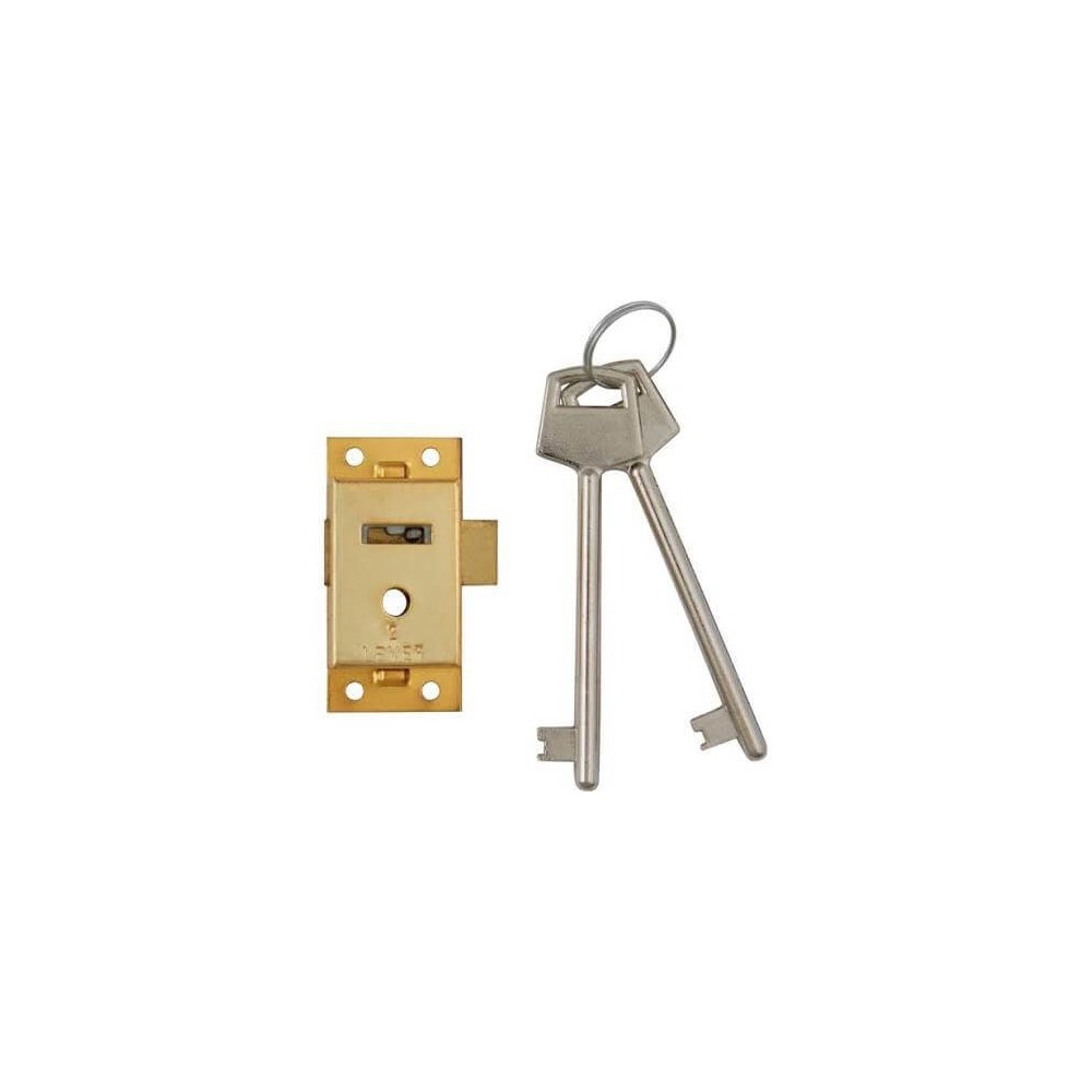 50mm Brass Cupboard Lock with 2 Keys, TROJAN - Cashbuild