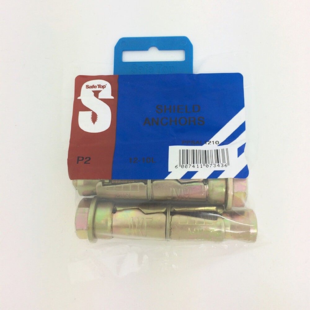 Pre Pack Shield Anchors 12-10l Quantity:2, SAFETOP - Cashbuild
