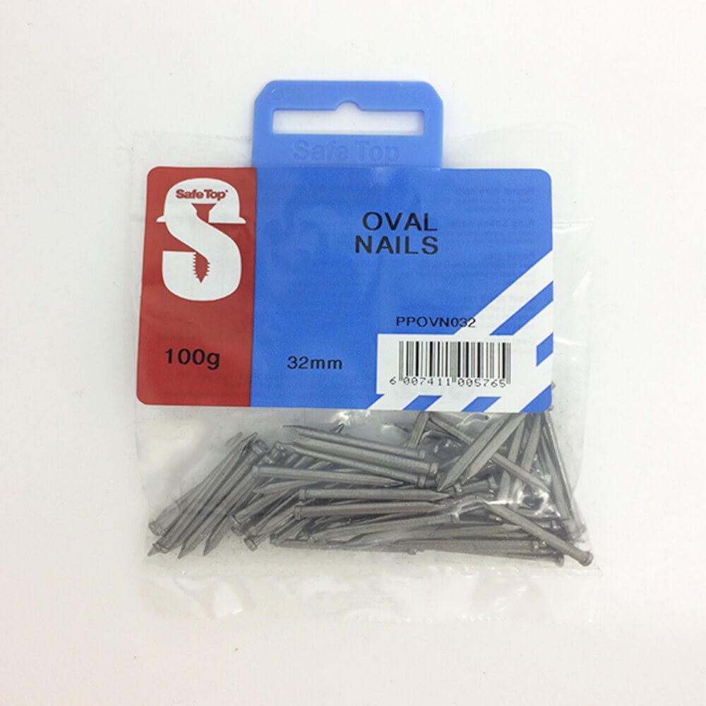 Pre Pack Oval Nails 32mm Quantity:100g, SAFETOP - Cashbuild