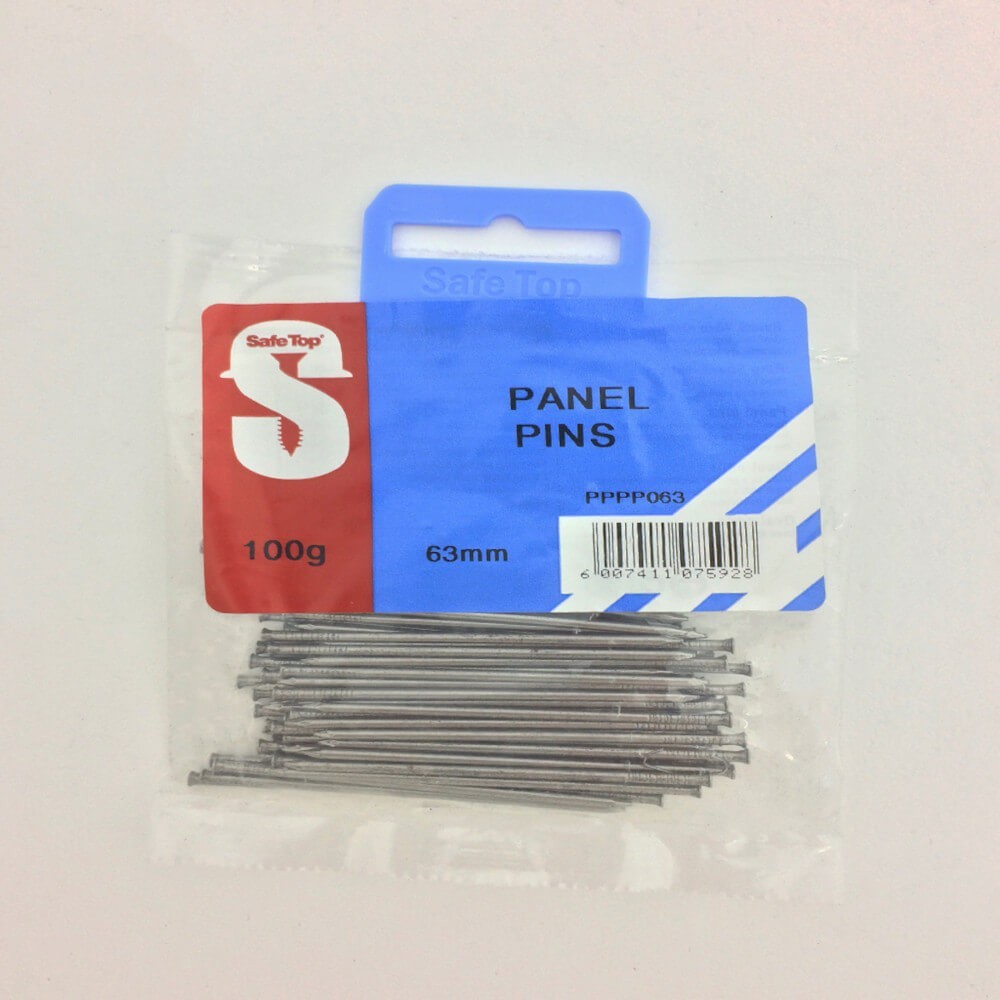 Pre Pack Panel Pins 63mm Quantity:100g, SAFETOP - Cashbuild