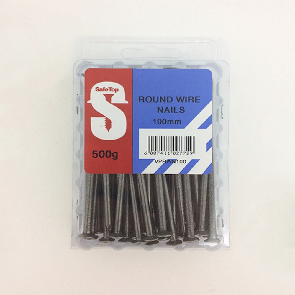 Value Pack Round Wire Nails 100mm Quantity:500g, SAFETOP - Cashbuild