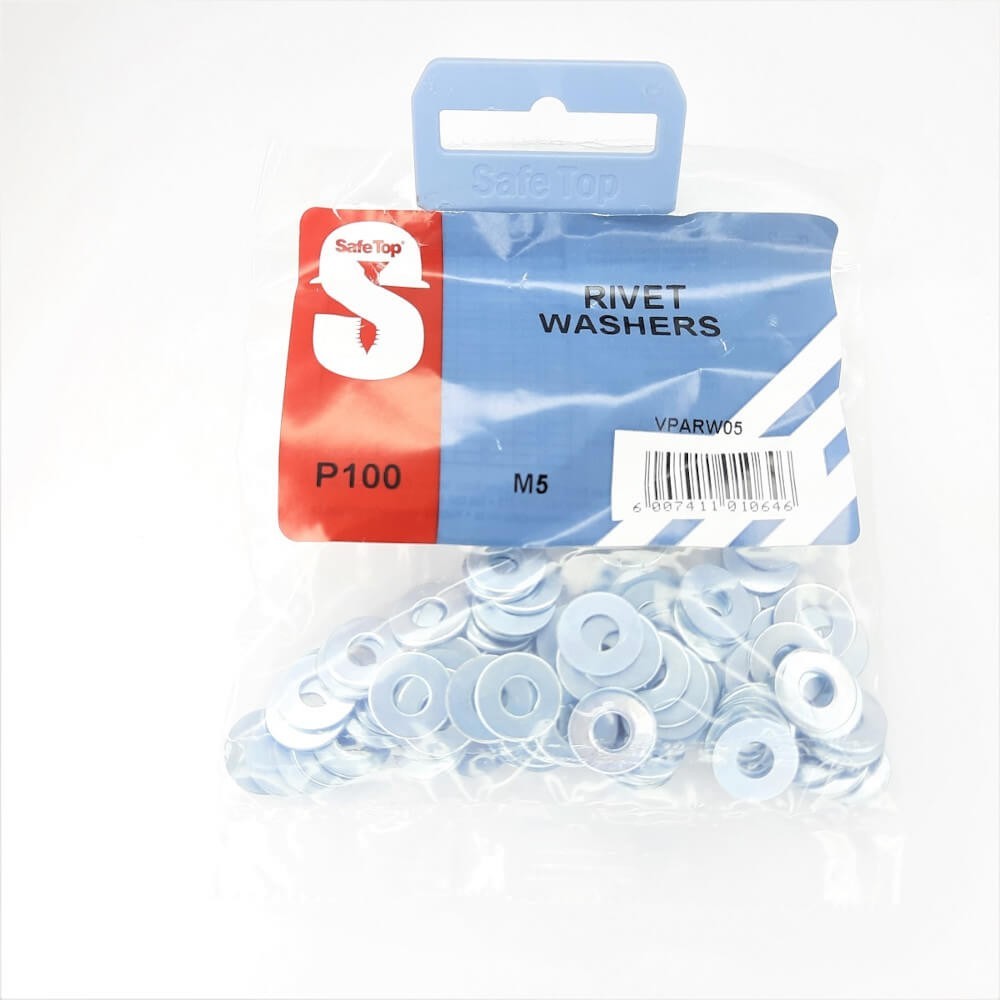 Value Pack Rivet Washers M5 Quantity:100, SAFETOP - Cashbuild