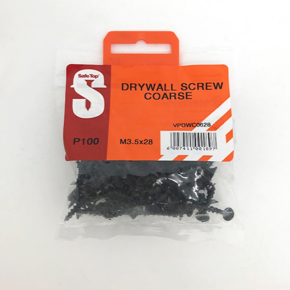 Value Pack Drywall Screws Course M3.5 X 28mm Quantity:100, SAFETOP ...