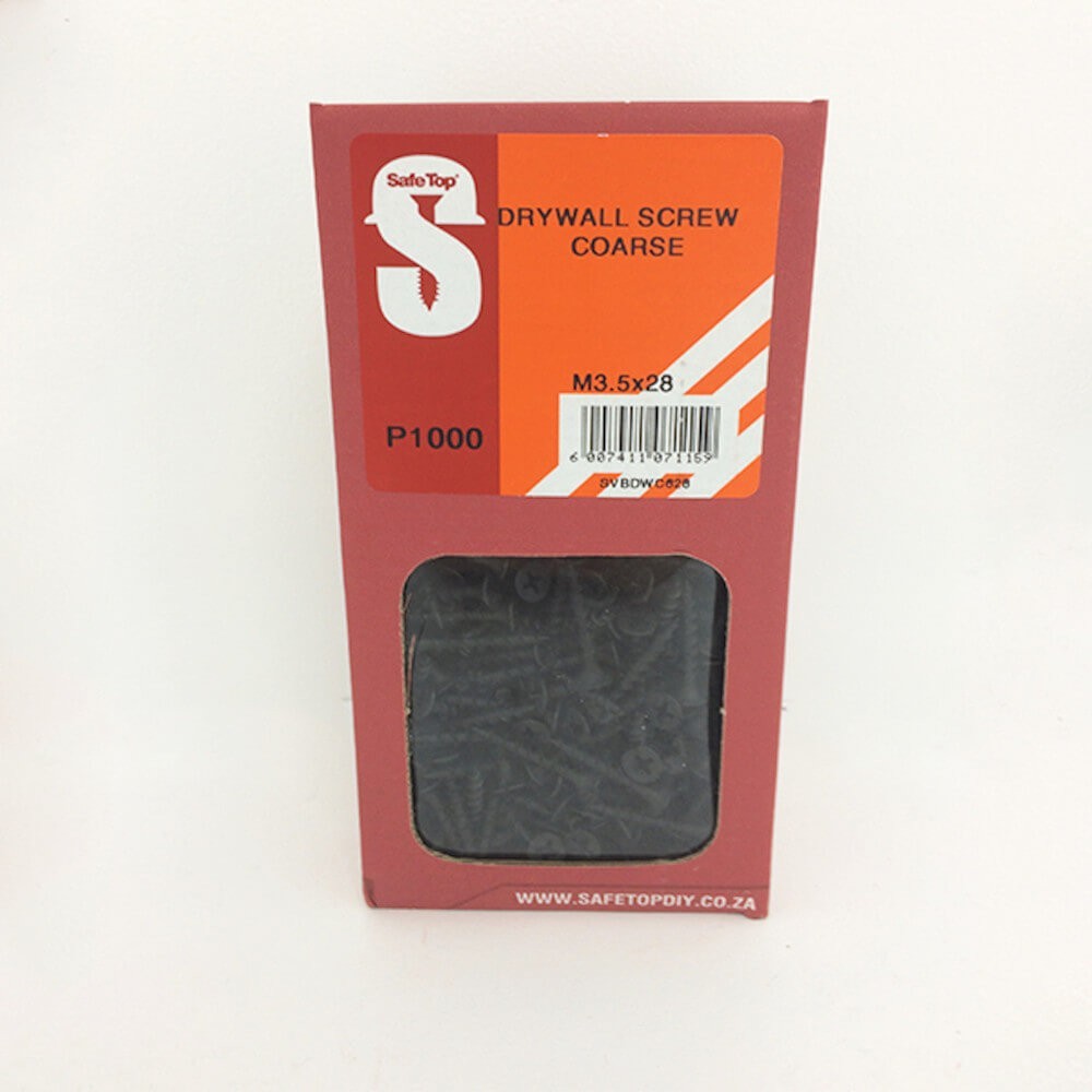 Svb Drywall Screws Course M3.5 X 28mm Quantity:1000, SAFETOP - Cashbuild