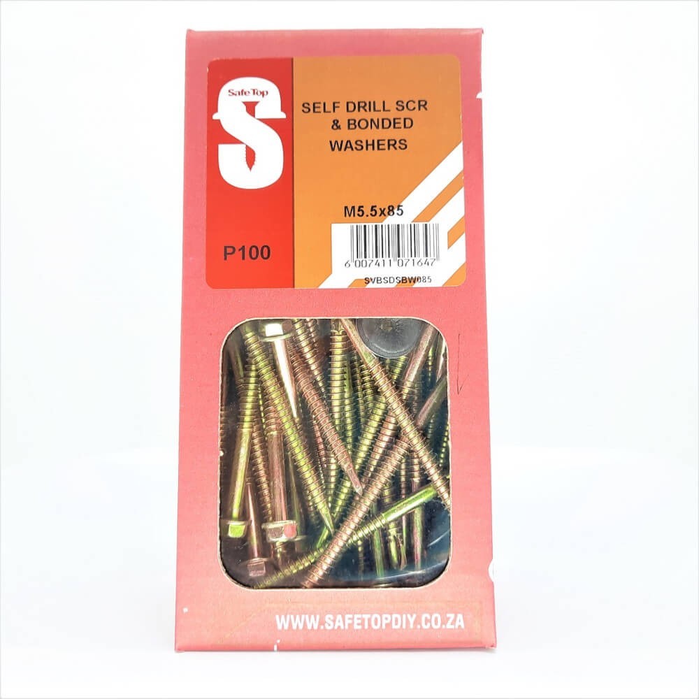 Svb Self Drive Screws & Banded W M5.5 X 85mm Quantity:100, SAFETOP ...