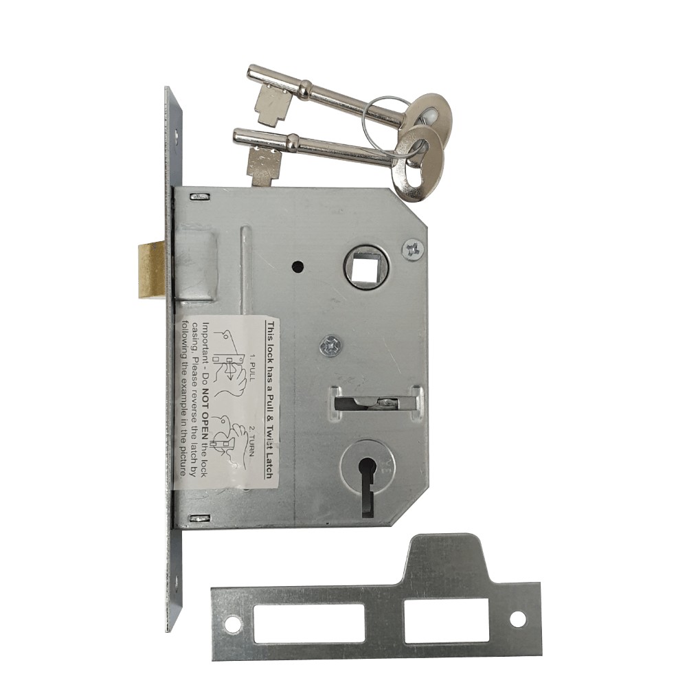 2 Lever Contractor Lock Insert Brass Plated, TROJAN - Cashbuild