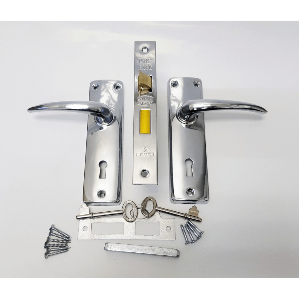 Contractor Gold Mortise SABS Lockset 2 Lever, TROJAN - Cashbuild