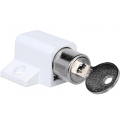 Patio Door Night Latch (push Lock) White, TROJAN - Cashbuild