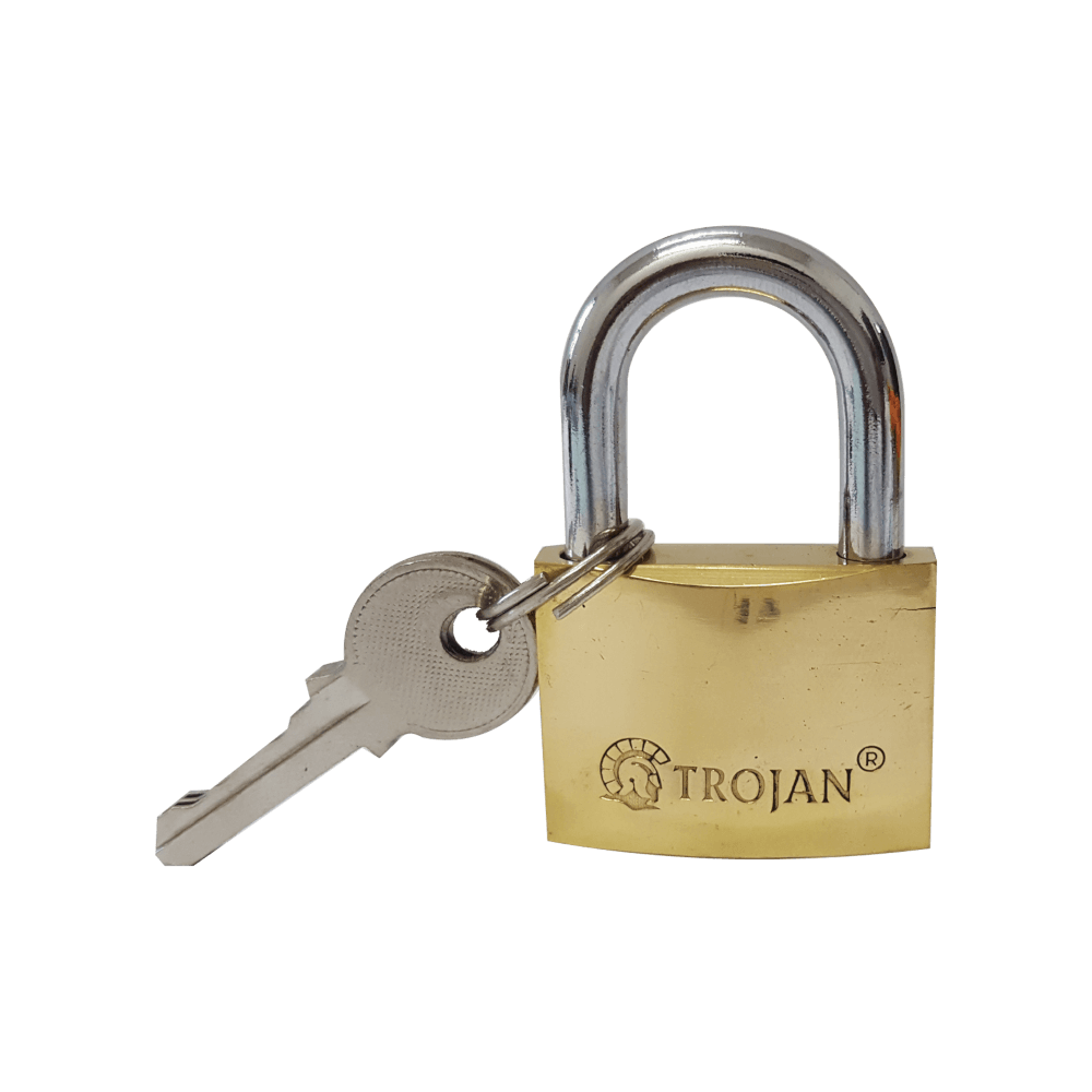 38mm Brass Padlock, TROJAN - Cashbuild
