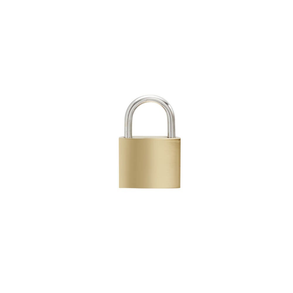 Padlock Iron 30mm, Security Plus, Brass Plated, 2 Keys, MACKIE - Cashbuild