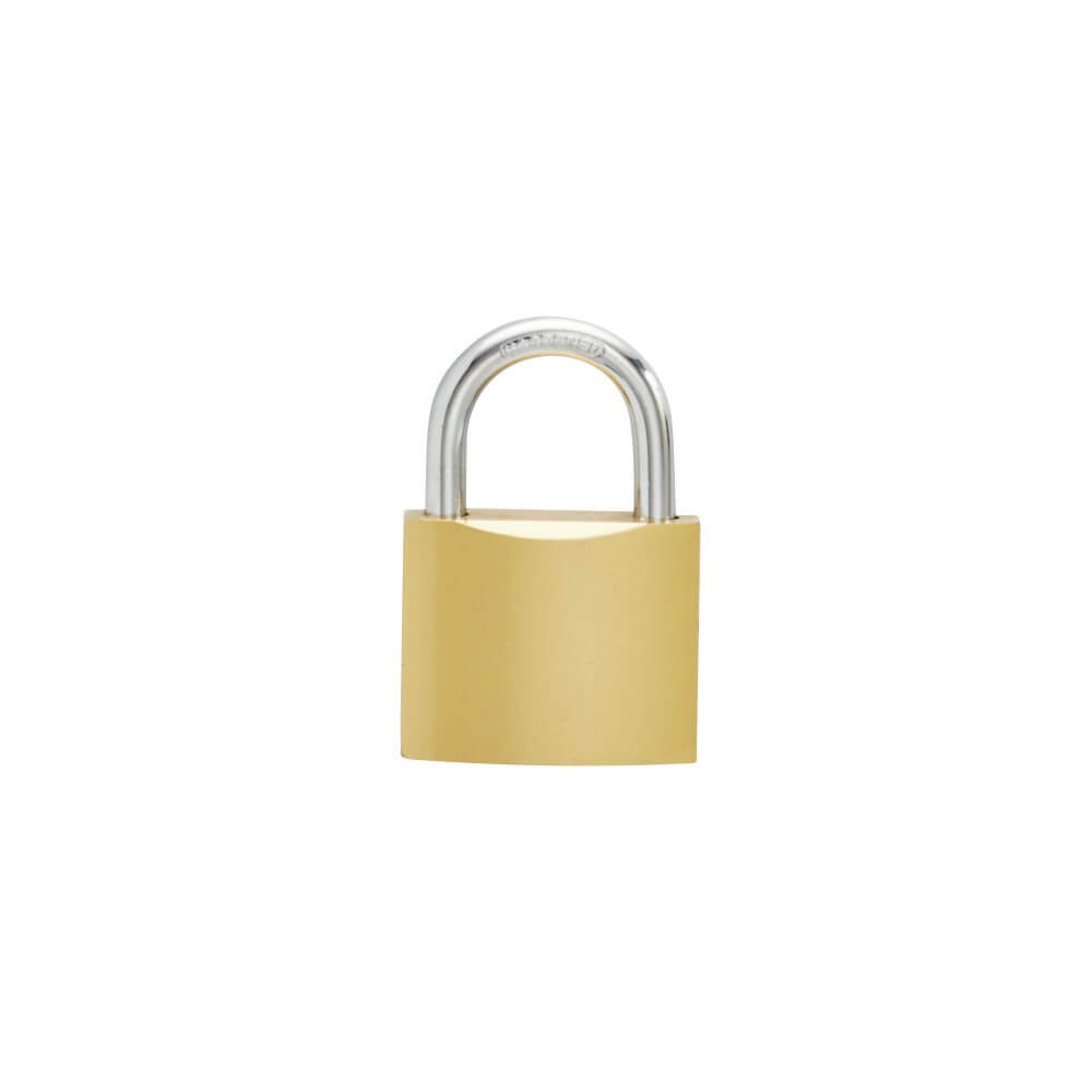 Padlock Iron 38mm, Security Plus, Brass Plated, 2 Keys, MACKIE - Cashbuild