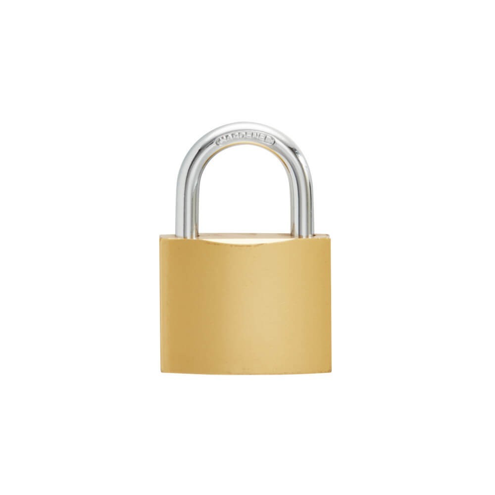 Padlock Iron 50mm, Security Plus, Brass Plated, 2 Keys, MACKIE - Cashbuild