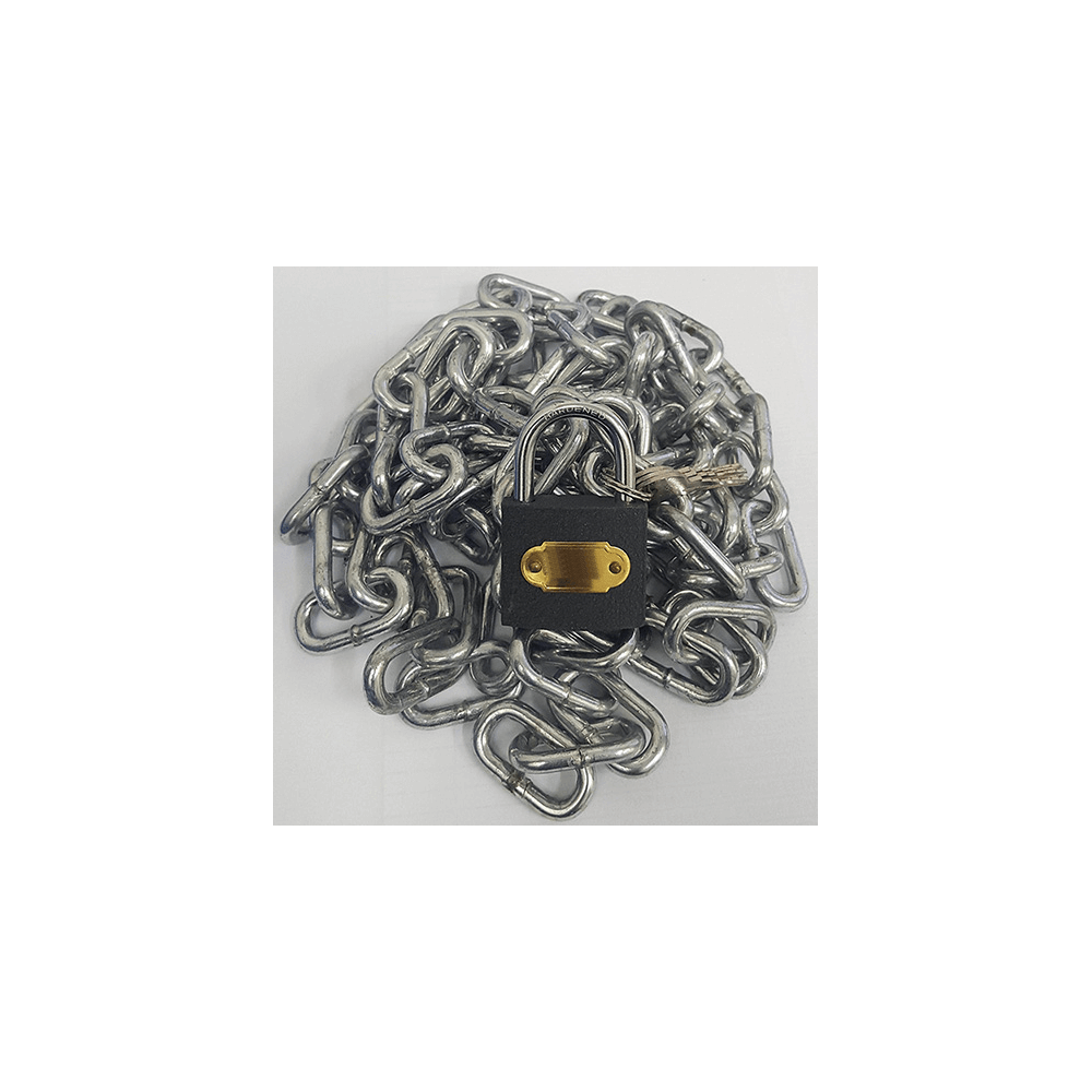 Galvanised Chain 5mm X 2m with Padlock 38mm, TROJAN - Cashbuild