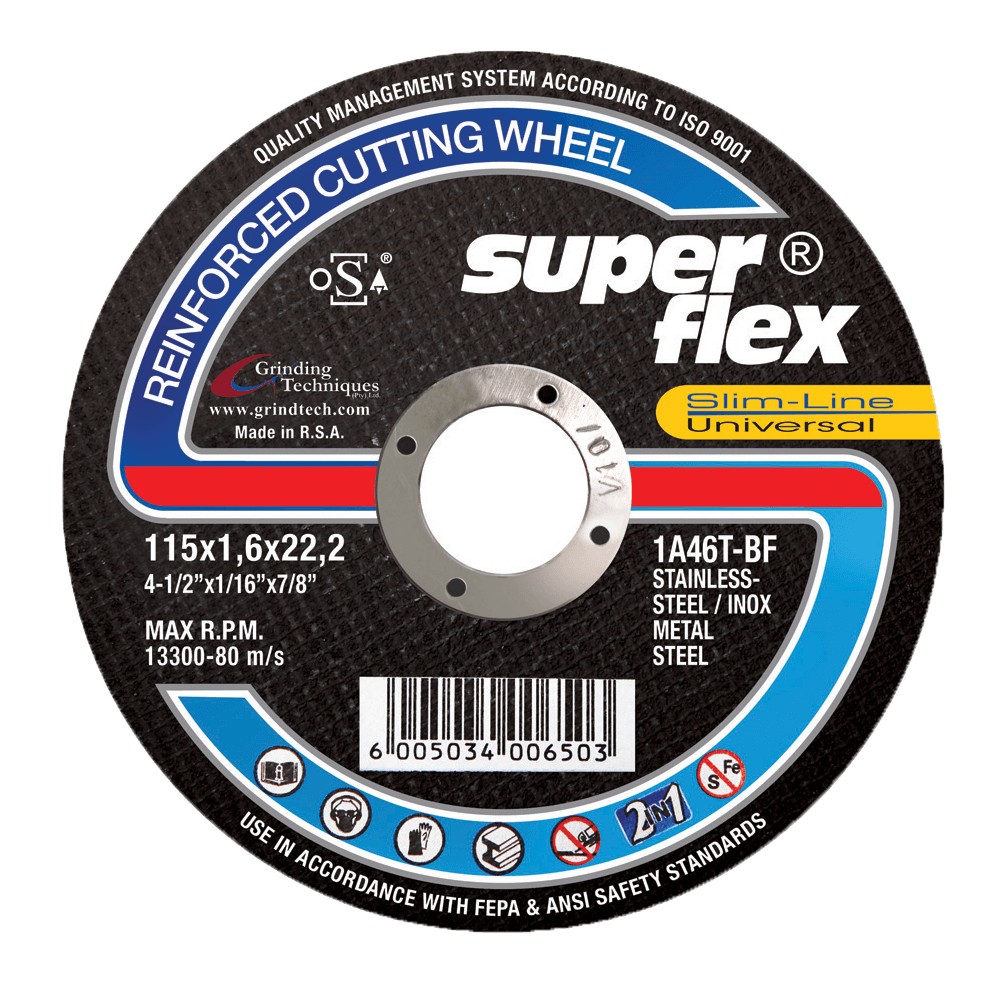 Cutting Wheel (2in1) 115 X 1.6mm, SUPERFLEX - Cashbuild