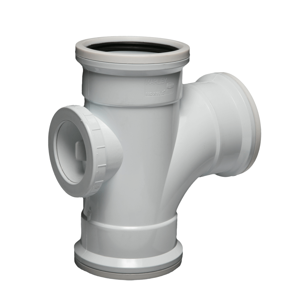 Soil & Vent Junction 110mm X 90 Deg Inspection Hole SABS, MARLEY ...