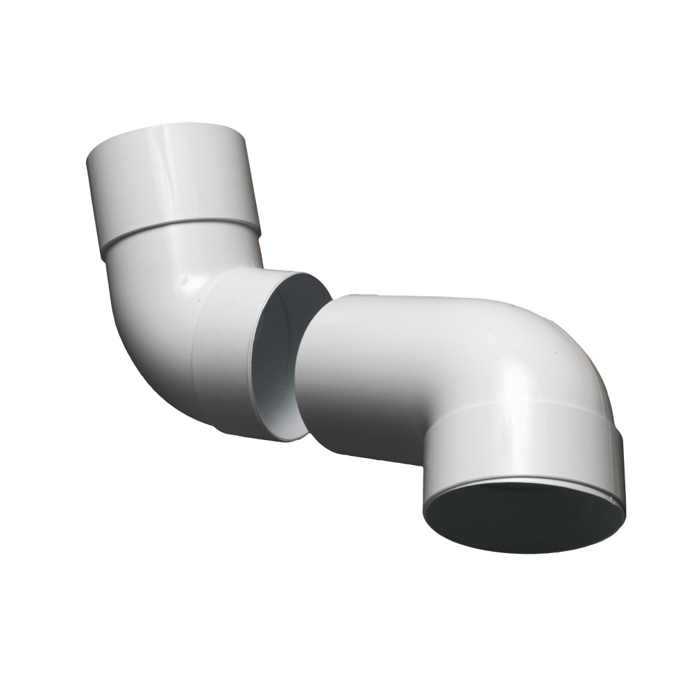 Gutter Round Offset Bend PVC, MARLEY - Cashbuild