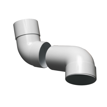 Gutter Round Offset Bend PVC, MACNIEL - Cashbuild