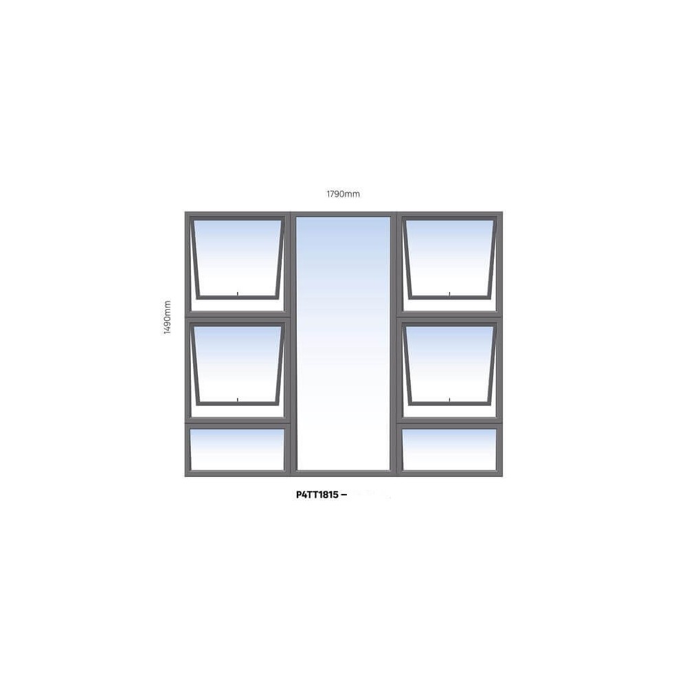 Window Frame Aluminiumin P4tt1815 Bronze