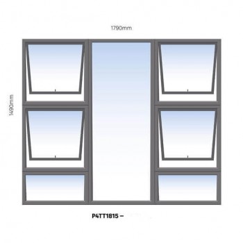 Window Frame Aluminium P4tt1815 Bronze, KHANYA - Cashbuild