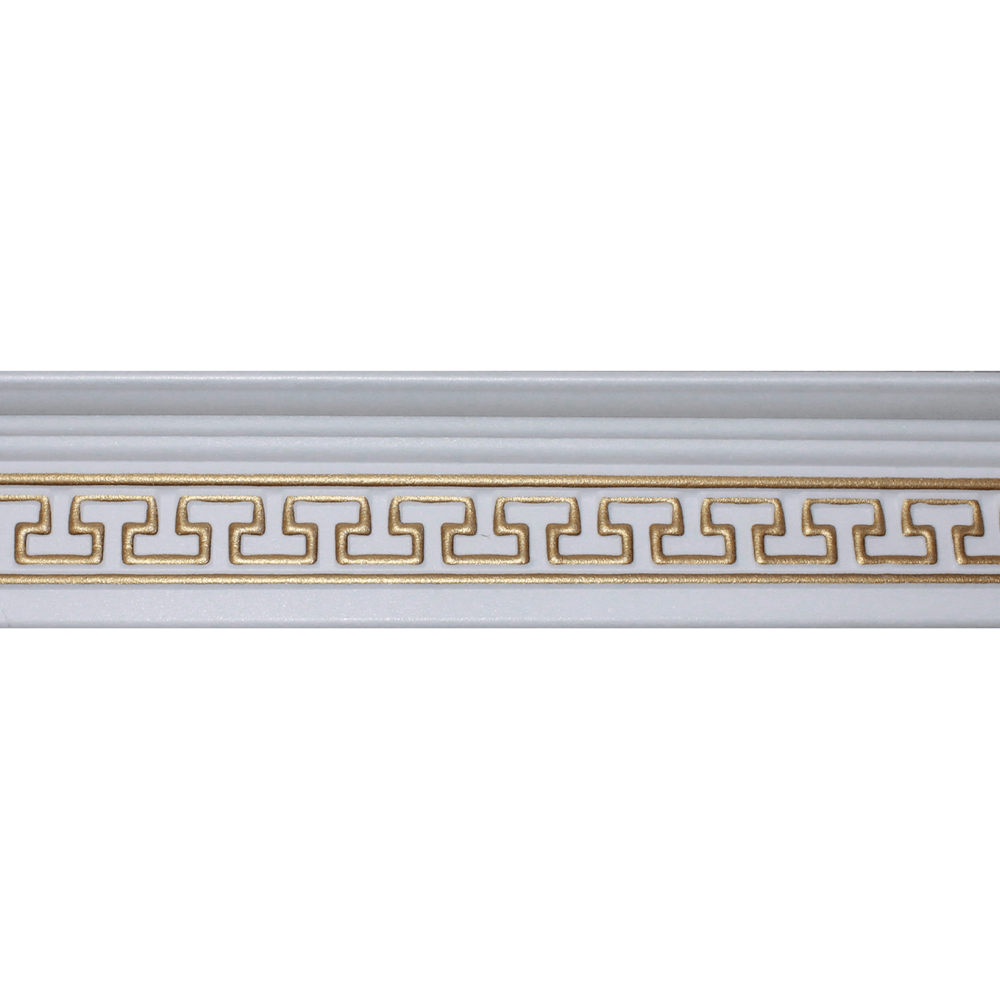 Polystyrene Cornice T-series 2m White/gold Blocks, AFRICANO - Cashbuild
