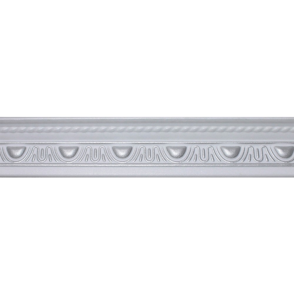 Polystyrene Cornice T-series 2m White/silver Oval, AFRICANO - Cashbuild