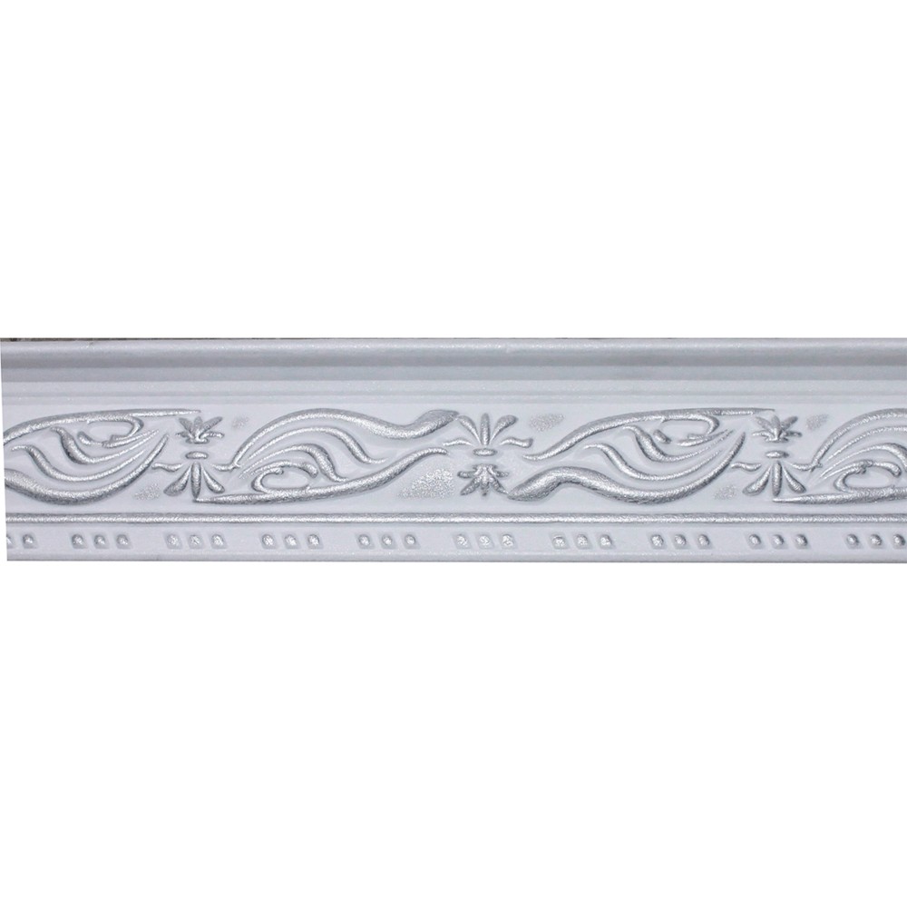 Polystyrene Cornice T-series 2m White/silver Wave, AFRICANO - Cashbuild