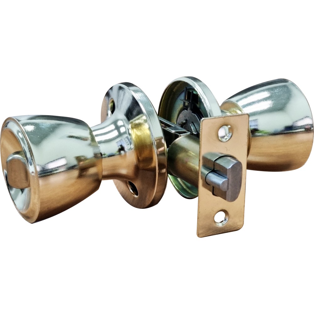 6100 Cylindrical Lockset Brass Plated, TROJAN - Cashbuild