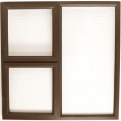 Window Frame Aluminium Ptt1212 Bronze Clear Left Hand, - Cashbuild