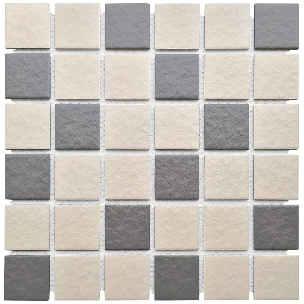 Mosiac Tile Porcelain Grey Mix 45x45mm - 3 sheets per pack, - Cashbuild