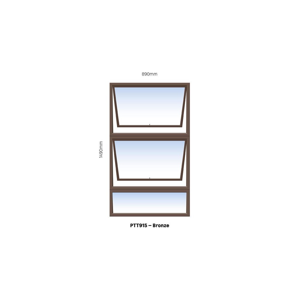 Window Frame Aluminium Ptt915 Bronze Left Hand, HARPER - Cashbuild