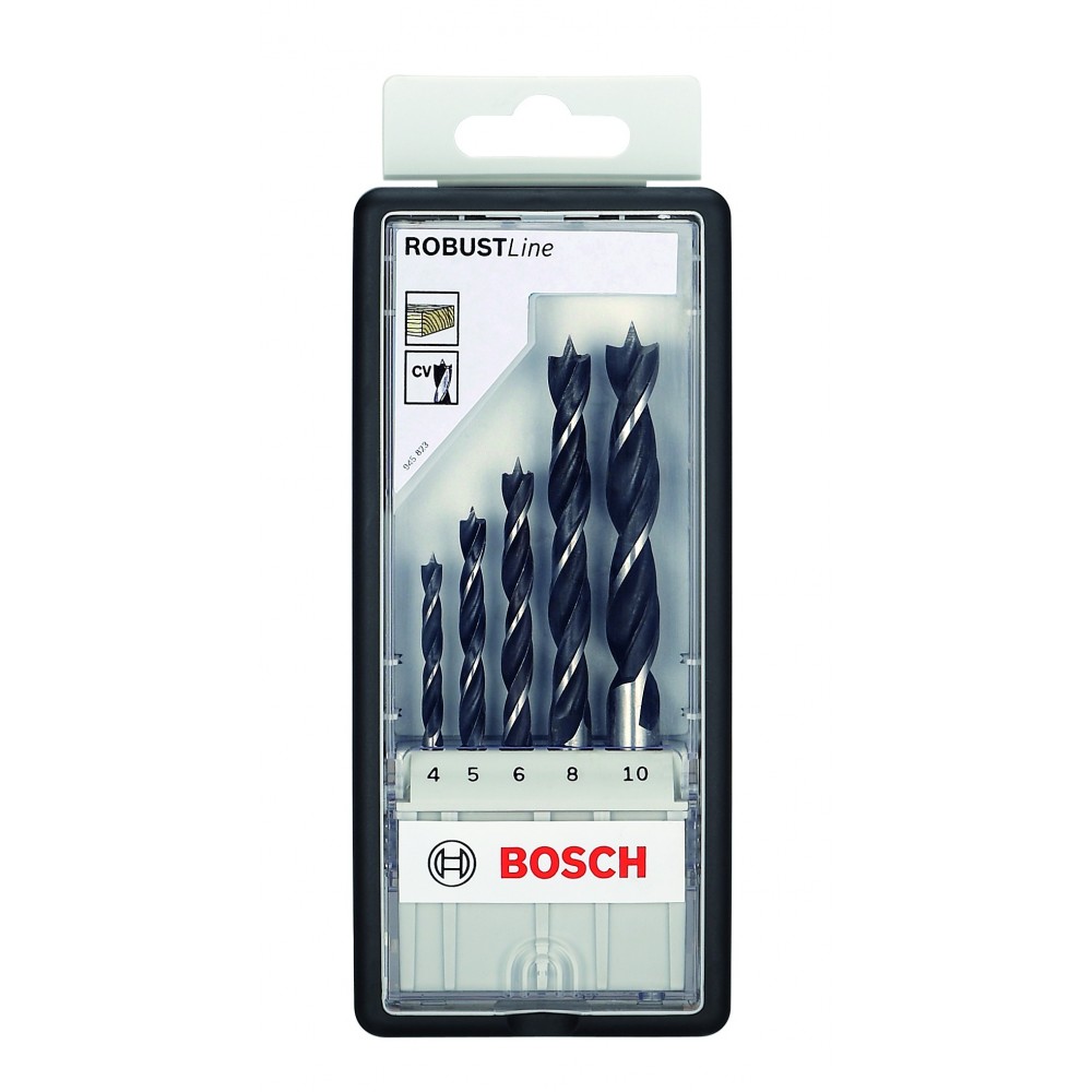 Bosch Drill Bit 5PC Robust Line Brad Point Set, BOSCH - Cashbuild