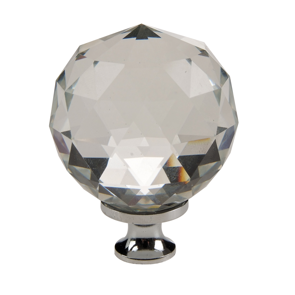 Crystal Knob Chrome Base, - Cashbuild