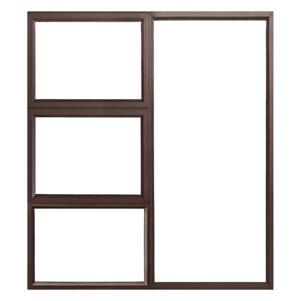 1800 X 1800 Bronze Aluminium Window Frame, Clear Glass, NEUTRON ...