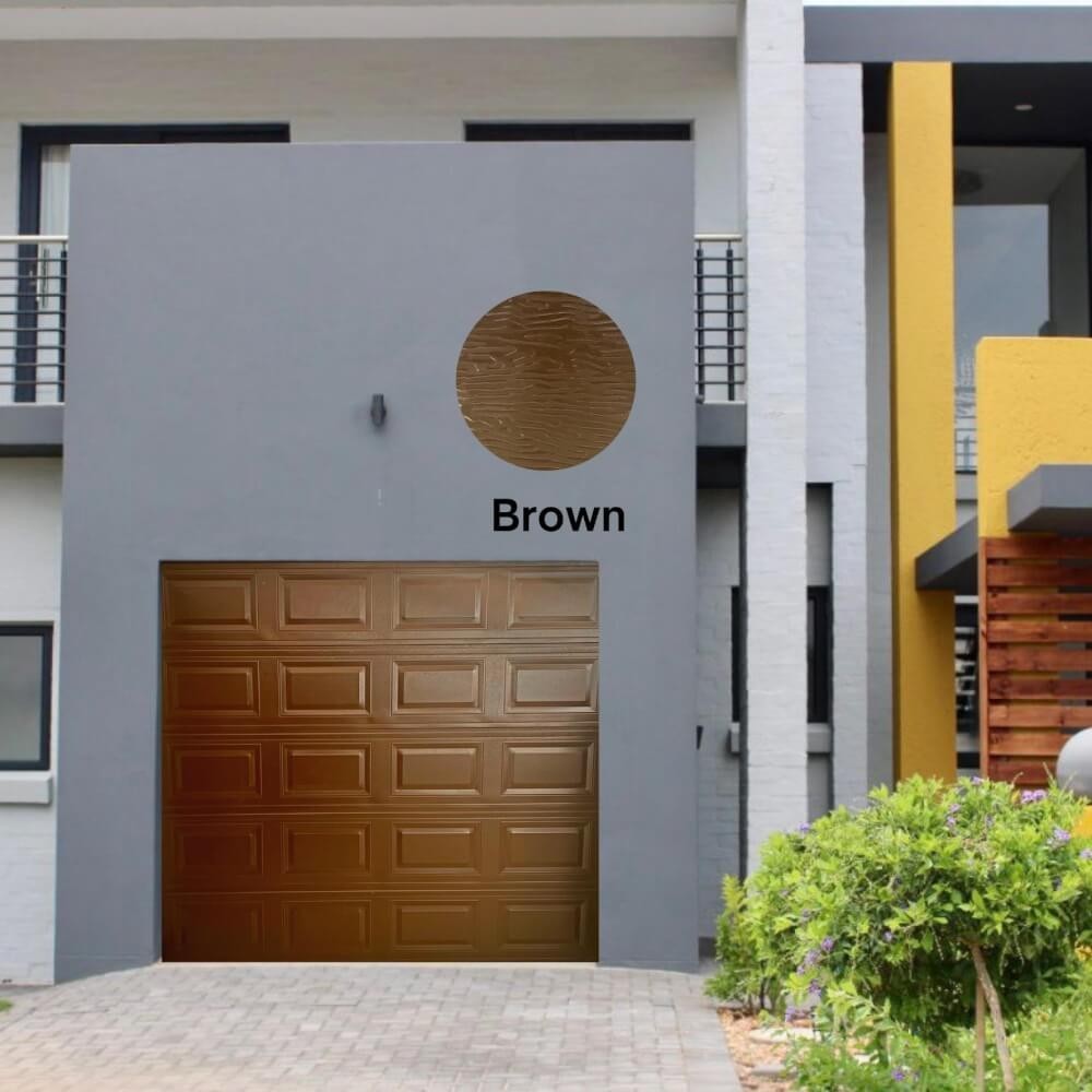 Roos Garage Sectional 20 Panel Brown, ROOS GARAGE DOORS - Cashbuild