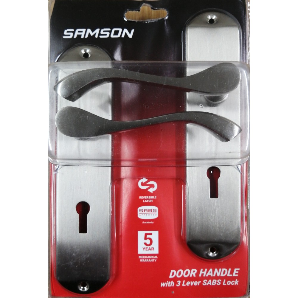 Samson Lock Set Key 3l Sabs Bari Satin Nickle, SAMSON - Cashbuild