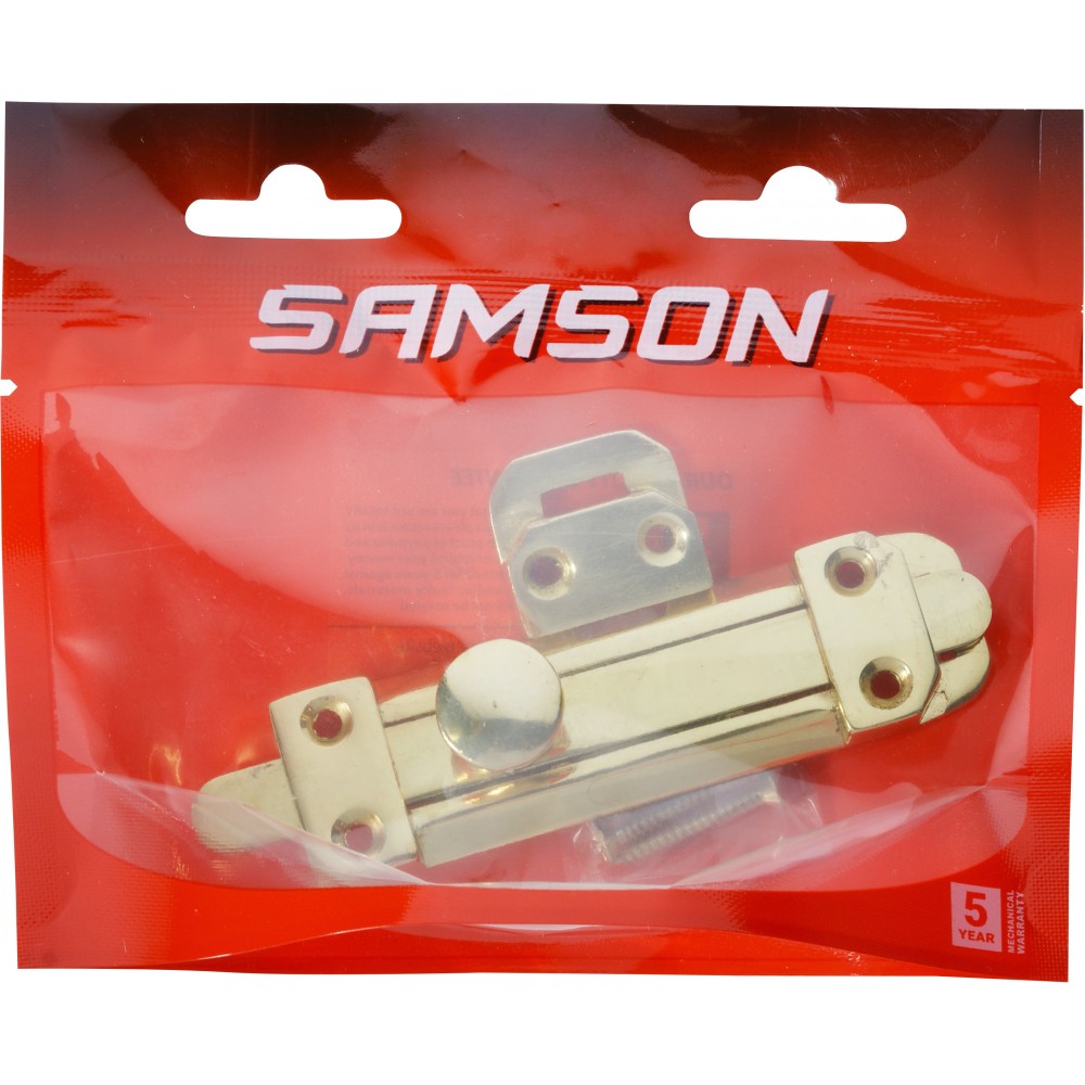 Samson Bolt Security 100mm Brass Plated, SAMSON - Cashbuild