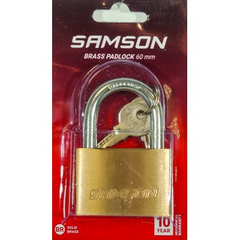 Samson Padlock Brass 60mm Ka Duo, SAMSON - Cashbuild