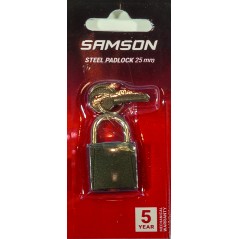 Samson Padlock Steel 25mm, SAMSON - Cashbuild